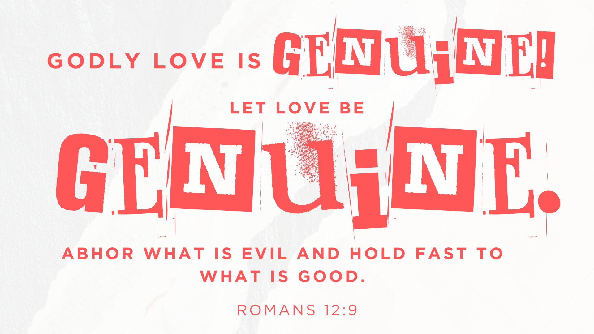 Godly Love is…Genuine! – Adonai's Appeal