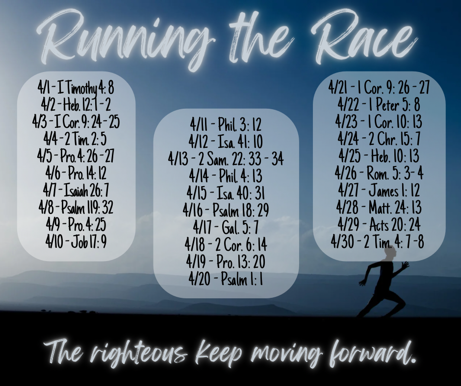 Running the Race – April Scripture Reading Guide – Adonai's Appeal